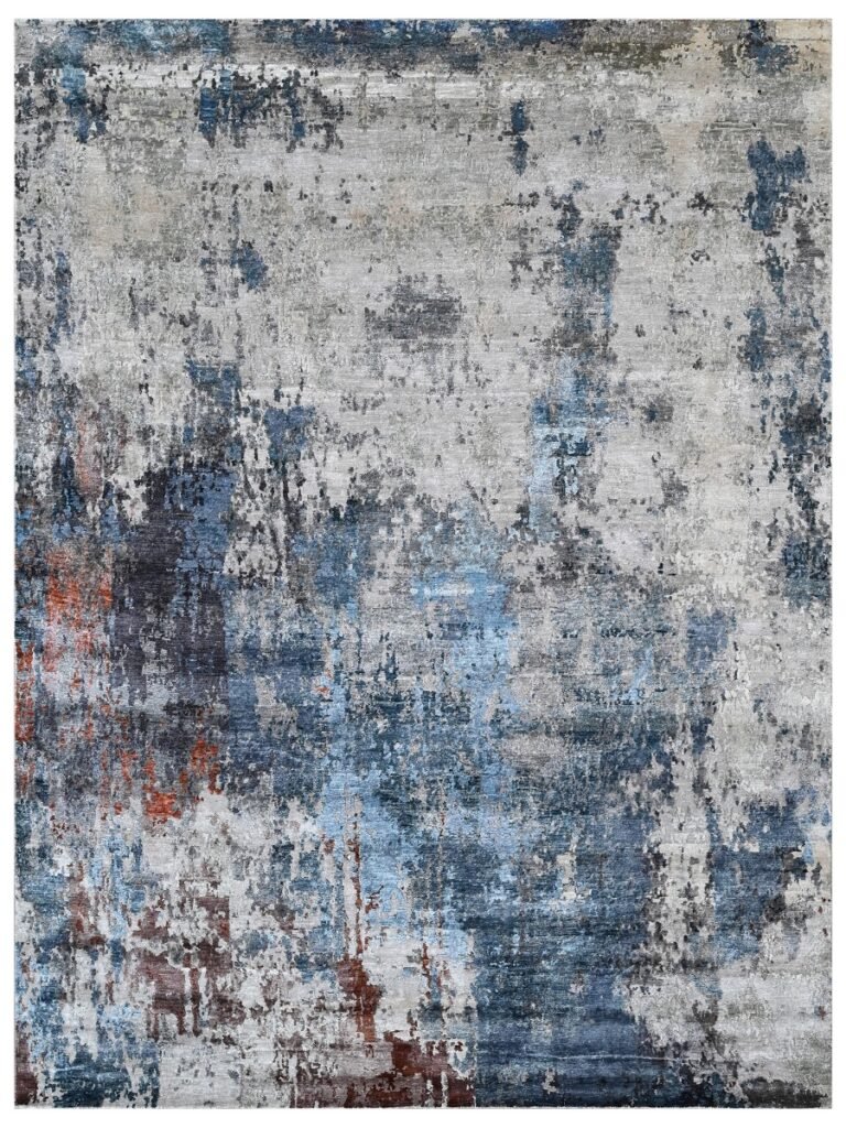 RN_54 SILVER BLUE RUGS - The Ambiente